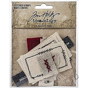 Idea-ology Tim Holtz 2020 Fabric Journal, Fabric Tape and Stitched Scraps - 3 Item Bundle