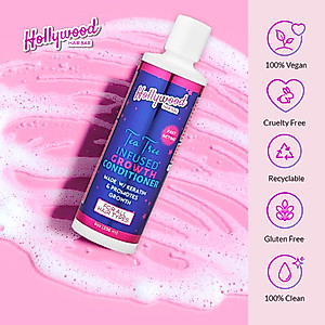 Hollywood Hair Bar Growth Conditioner - Infused with Purified Water, Tea Tree and Keratin, Vegan and Cruelty Free, 8 oz