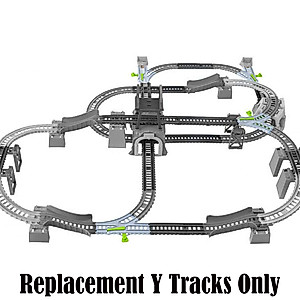 Replacement Parts for Thomas The Train - GBN45 ~ Thomas & Friends Trackmaster Percy 6 - in - 1 Set ~ Replacement Y Tracks ~ 2 TRS Tracks, 2 TLS Tracks and 2 YS Tracks ~ Blue and Green