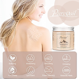 Purevail Himalayan Salt Body Scrub - Natural Exfoliating Scrub to Moisturize, Soften and Smoothen Skin - Light Bergamot Scent - Deep Cleansing for Dead Skin - Gifts for Women - 8.8 oz