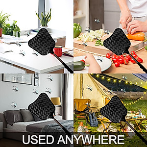 MILEDU Telescopic Fly swatter, Suitable for Indoor/Courtyard/Garden/Classroom/Office Annoying Creatures Such as Flies, Spiders, etc.,3Pcs