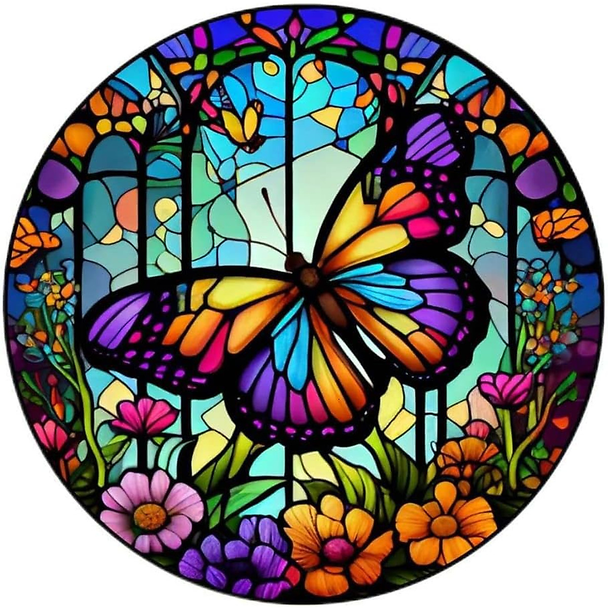 RYMILIE Diamond Painting Kits for Adults - Butterfly Flowers DIY 5D Diamond Art Kits Full Drill Diamond Dots Paintings with Diamonds Gem Art and Crafts Home Decor 12x12inch