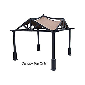 APEX GARDEN Replacement Canopy Top for Lowe's 10 ft x 10 ft Gazebo #GF-12S039B / GF-9A037X (Brown)