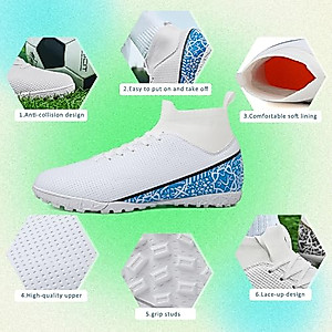 Indoor Soccer Shoes Mens Soccer Cleats Women Turf Soccer Shoes Men Tacos De Futbol Para Hombre Football Cleats For Big Boy Zapatos De Futbol Para Hombres Futbol Futsal Shoes High Top Football Boots TF