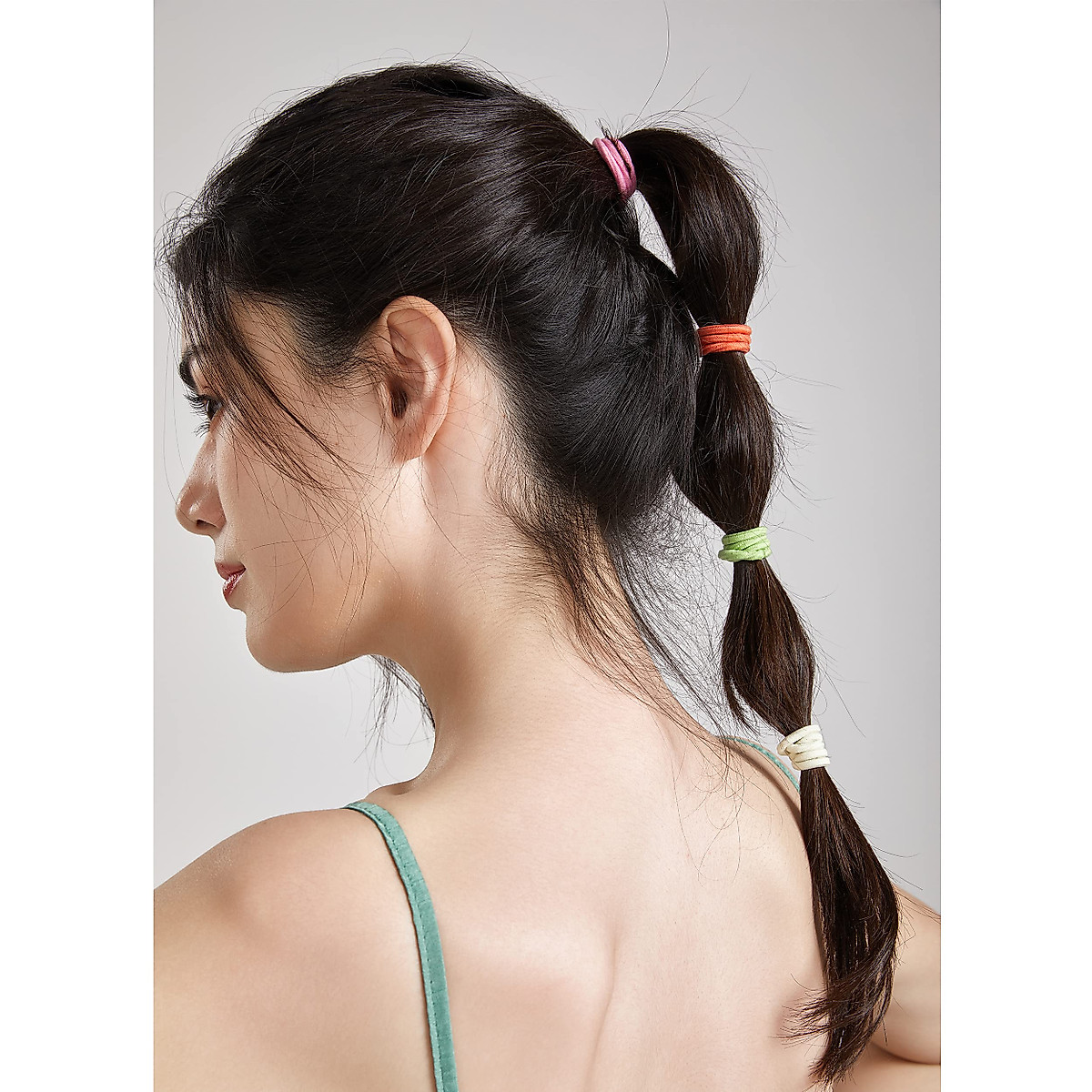 Dofash Hyper Elastic Hair Ties, 30 PCS Beige Hair Bands for Women's Hair, Blonde, Reusable, Nylon, Quick Stretch and Restore, Smooth Junction, Durable, Hair Friendly, Safety Tested