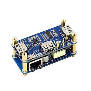 NGW-1pc PoE Ethernet/USB HUB Box for Raspberry Pi Zero Series 3X USB 2.0 Ports 802.3af-Compliant