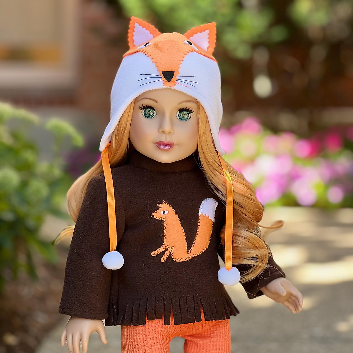 - Foxy - 4 Piece Outfit - Hat, Blouse, Leggings and Boots. Clothes Fits 18 Inch Doll (Doll Not Included)