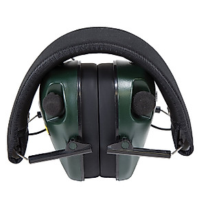 Caldwell E-MAX - ADULT Green - Low Profile Electronic 23 NRR Hearing Protection with Sound Amplification - Adjustable Earmuffs for Shooting, Hunting and Range