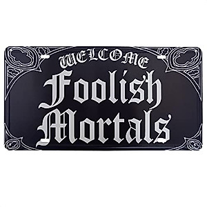 VIKROM Retro Welcome Foolish Mortals Sign - Retro Vintage Signs Trolls Wall Poster Welcome Foolish Mortals Metal Posters for Home Decor - Welcome Wall Art Plaque Retro Posters for Cafe Metal Sign