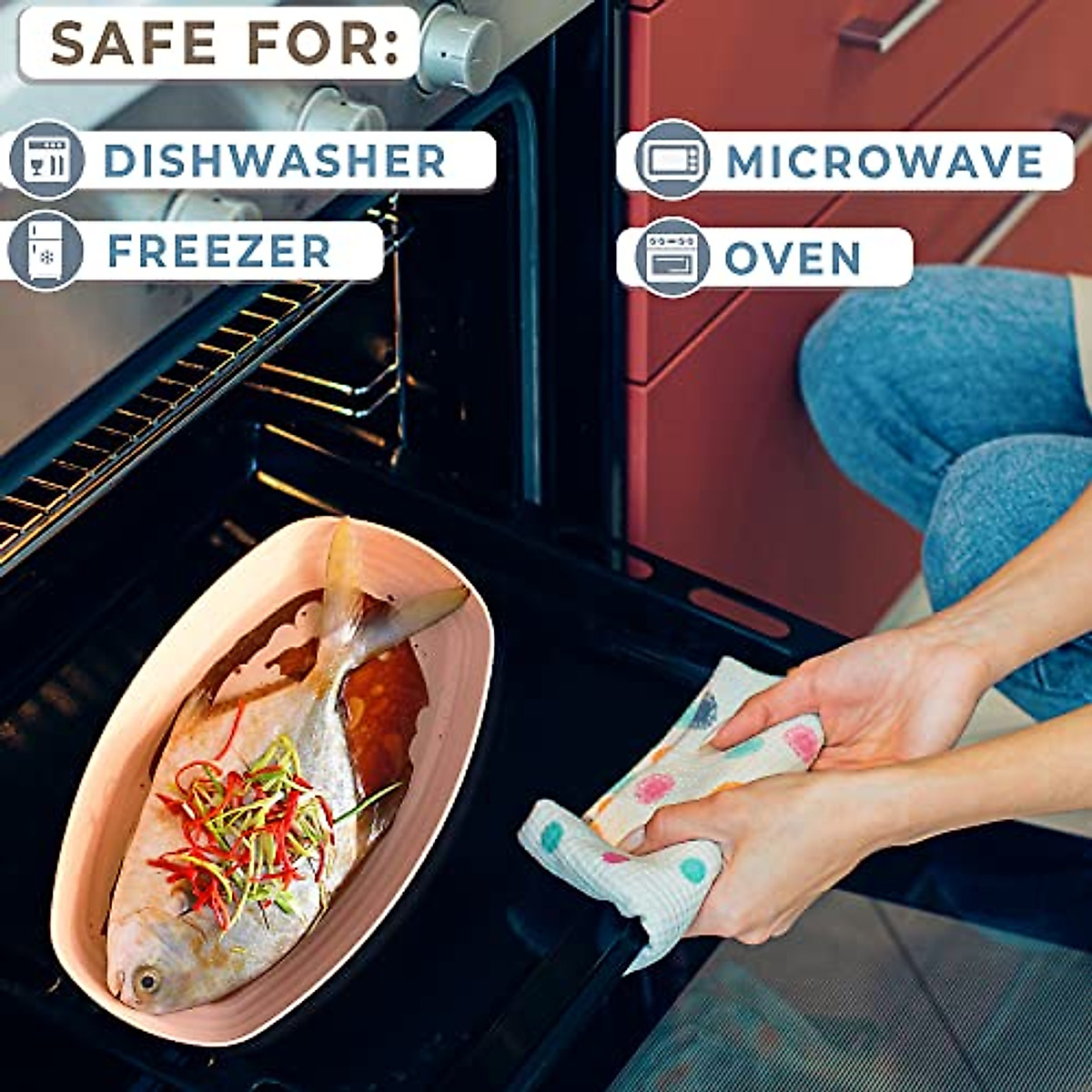 4Pcs Wheat Straw Plates and Bowls Sets - 11 Inch Dishwasher Safe Plates Microwave Safe Plastic Dinnerware Set - Unbreakable Dishes Wheat Straw Utensils - Kids Dinnerware Storage Set Reusable Plates