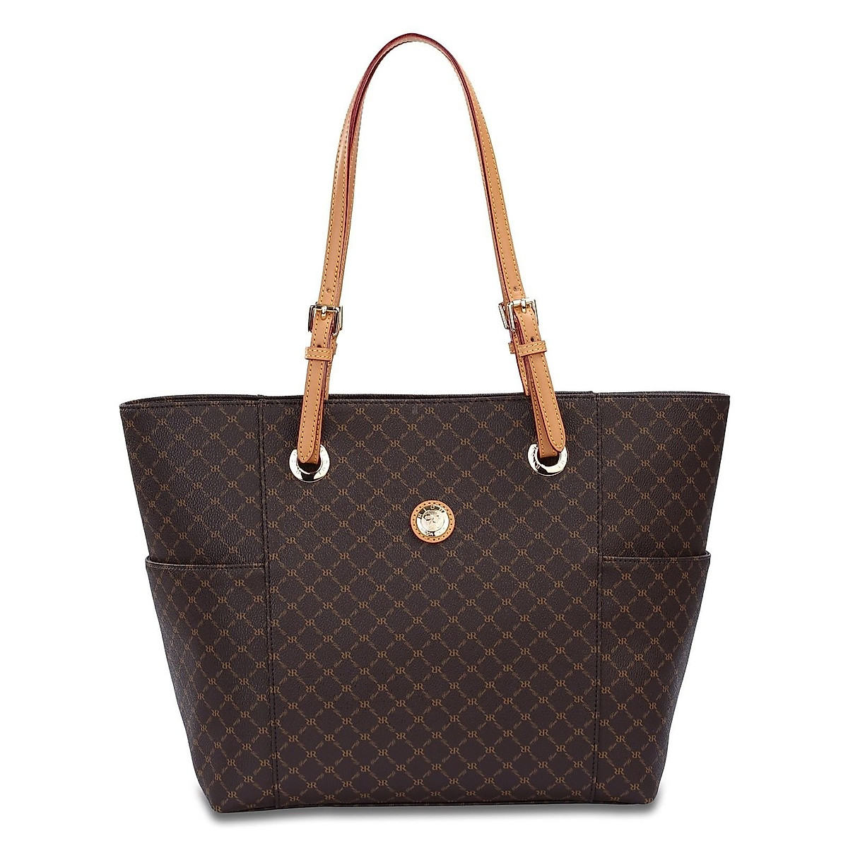 Rioni New Signature (Brown) - Saddle Tote Bag St-20264