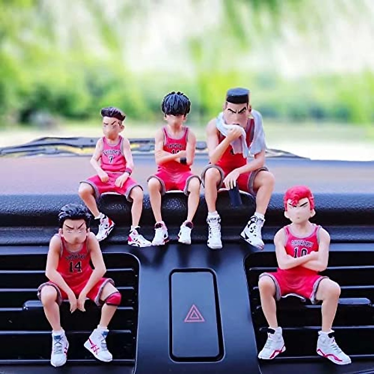 Qddian SLAM Dunk，Q Version 5 Models Figure， PVC Action Figure7cm，Static Figure ，Scenes Figure ，Anime Lovers Gift，Car Decoration，Computer Desktop Ornaments， Boxed Figure