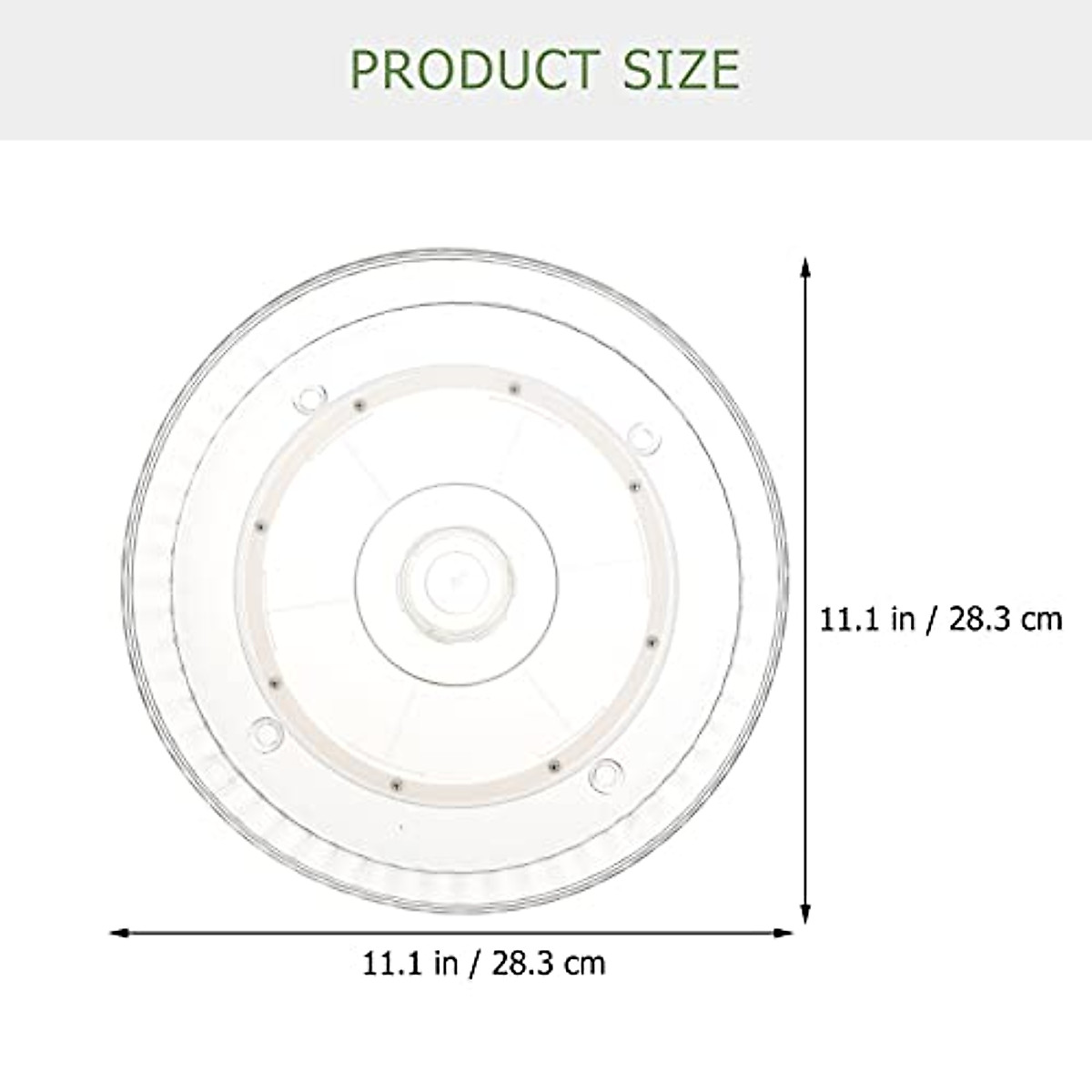 UPKOCH Turntable Organizer Rotating Condiment Rack Kitchen Cabinet Storage Container Cosmetic Makeup Organizers for Pantry Fridge Vanity Bathroom White Shelf Organizer