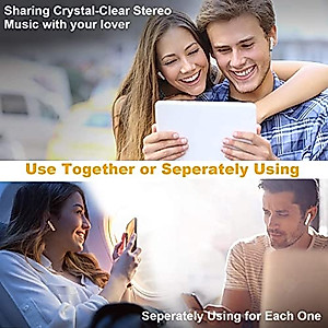 Wireless Earbuds Bluetooth Headphones Waterproof Bluetooth 5.0 Headphones with Extra Bass for iPhone Samsung Android in-Ear Earbuds (E2)