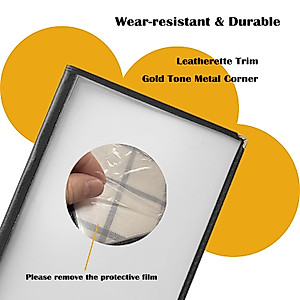 Menu Covers 8.5 x 11 Inch Restaurant Menu-Holder - 2PCS 4 Page 8 View Transparent Menu Sleeve,Fits A4 Size Paper for Restaurant Menu Home Shool Office Daily (Black)