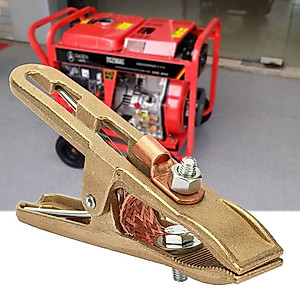 260/300/500A Copper Welding Earth Clip,Brass Material A Shape Ground Welding Earth Clamp Electroplated Ground Clamp for Welding Machine/Manual Welder/Welding Equipment(500A)