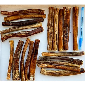 pawpawlemon Bully Sticks for Dogs (6 inch Pack of 20) | Long Lasting Natural Dog Chew | Single Ingredient 100% Beef Pizzle | Packed in The USA | Standard Thickness