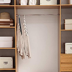 Unioax Pants Hangers Space Saving Pants Rack 5 in 1 Non-Slip Folding Trousers Hanger Multi-Functional Pants Organizer for Closet Wardrobe Scarf Jeans Ties Slacks Storage, Blue