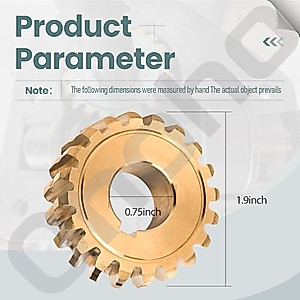Ohoho 20 Teeth 917-04861 Worm Gear Compatible with MTD, Cub Cadet, Craftsman, Troy-Bilt 40"- 42" Snowblowers 917-04861 917-0528 917-0528A 717-0528A 717-04449