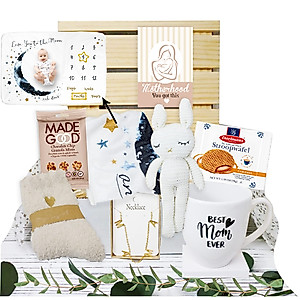 Ultimate New MOM Gifts, Care Package/Gift Basket, New Baby Gift, Expecting Pregnant Women, Mother to be Baby Shower, Pregnancy or After Birth, Surgery, Milestone Baby Blanket, Mother's Day Gift