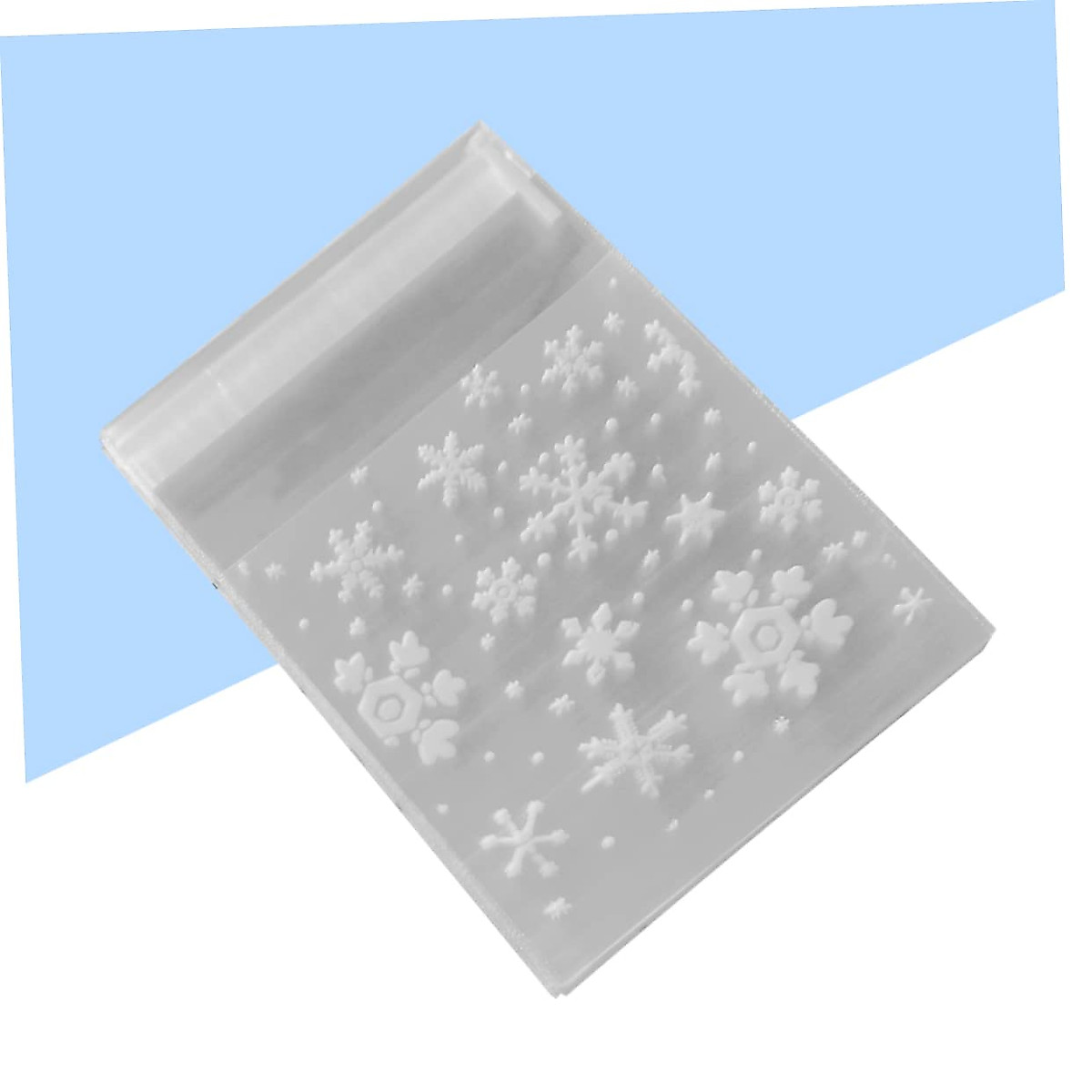 Healeved 200pcs Cellophane Bags Adhesive Snowflake Treat Bags Cellophane Party Bags Shoulder Strap Pads for Bags Cellophane Bags Small Cellophane Bags Pastry Bag To Bake