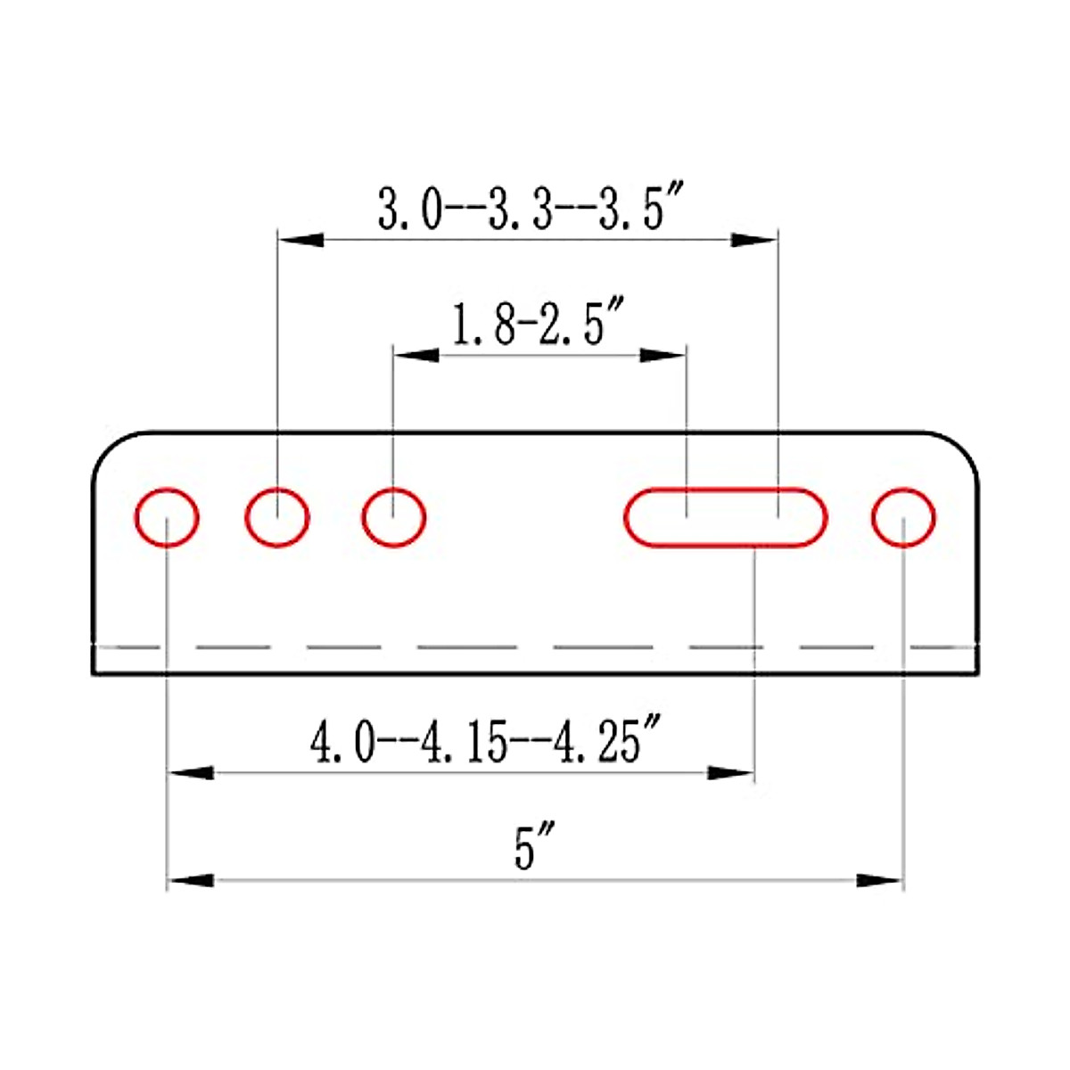Universal Zero Turn Mower Trailer Hitch - 3/16'' Thick and Heavy Duty Steel Lawn Trailer Hitch Mount (3"-5")