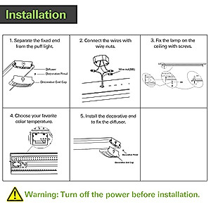 hykolity 2FT 3 CCT LED Flush Mount Puff Lights 30W, 3000lm, 3000K/4000K/5000K Selectable, 2 Foot Kitchen Ceiling Lights for Kitchen, Utility Room, Laundry, Fluorescent Replacement, 120-277V, ETL