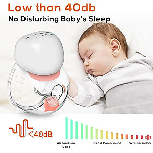 Breast Pump,Wearable Breast Pump,Electric Hands Free Breast Pump,Rechargeable Single Pumping with Massage Mode,Portable Breast Pump Breastfeeding with 5 Suction Levels,28mm 6.34 oz