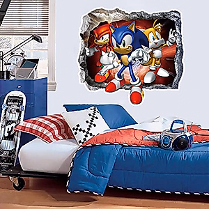 The Hedgehog Cartoon Wall Stickers for Kids Bedroom Decoration Background Wall Decals Home Decor