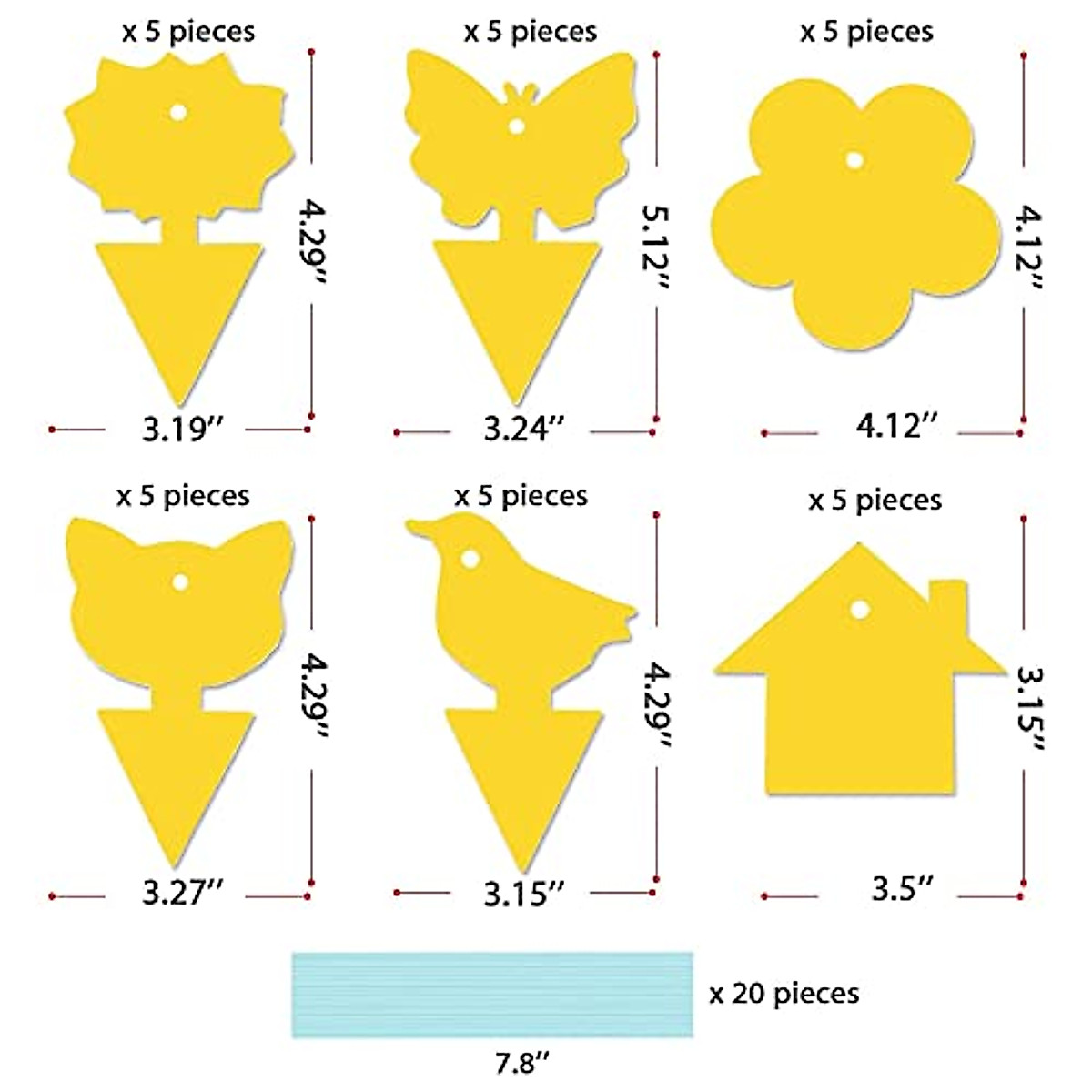 BUGKILLER 30PCS Yellow Fruit Fly Traps for Indoors, Fungus Gnats Sticky Traps for Plants, Gnat Traps for House Indoor, Used for Mosquitoes, Whiteflies, Thrips, Leaf Miners...(Non-Toxic, Dual Sided)
