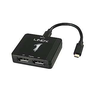 LINDY USB 3.1 Type C to 2X DP Splitter -2 Port MST Hub
