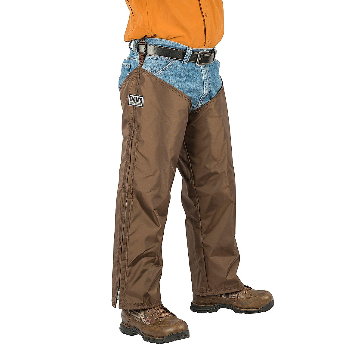 High-N-Dry Briarproof, Waterproof, Brush Protector Chaps, Made in U.S.A. (Brown, M-26/28)