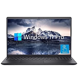 Dell Touchscreen 15.6" Inspiron Business Laptop with Windows 11 Pro, Full HD IPS Display, Intel Quad Core i5 Processor, 12GB RAM, 1TB SSD, HDMI, Webcam, Black