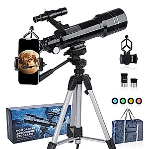 Upgraded Telescope HD 400/70mm Telescope for Kids Adults Refractor Astronomy Telescope - Watching The Moon, Bird Watching, Viewing The Natural Scenery, Viewing The City Scenery, Watching The Animals