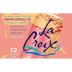 La Croix Sparkling Water, Grapefruit, 12 Fl Oz (Pack of 12)