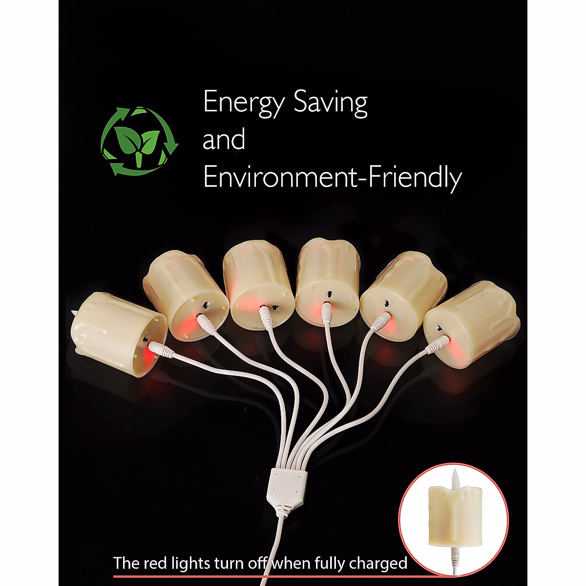 Homemory Rechargeable Flameless Candles with Timer Remote, 2" x 2" Realistic Battery Operated LED Votive Tea Lights, 6Pack Electric Fake Candle in Warm White (USB Charging Cable Included)