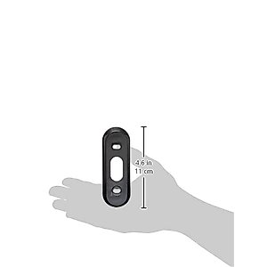 AirTech Home Automation Vertical Wedge and Base Bracket Replacement for Google Nest Hello Video Doorbell with10-Degree Downward View Compatible with Wired (Black)