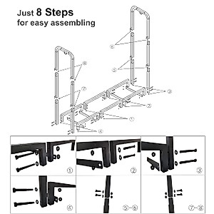 Artibear 4ft Heavy Duty Upgraded Outdoor Firewood Rack With Wood Holder Cover For Indoor Storage Log