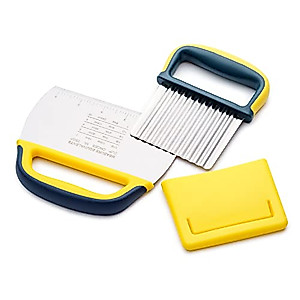 2 PCS soap cutter- Stainless Steel Wavy & Straight Soap Mold Loaf Cake Cutter, Potato Vegetable Cake Cutter Cutting Tools set