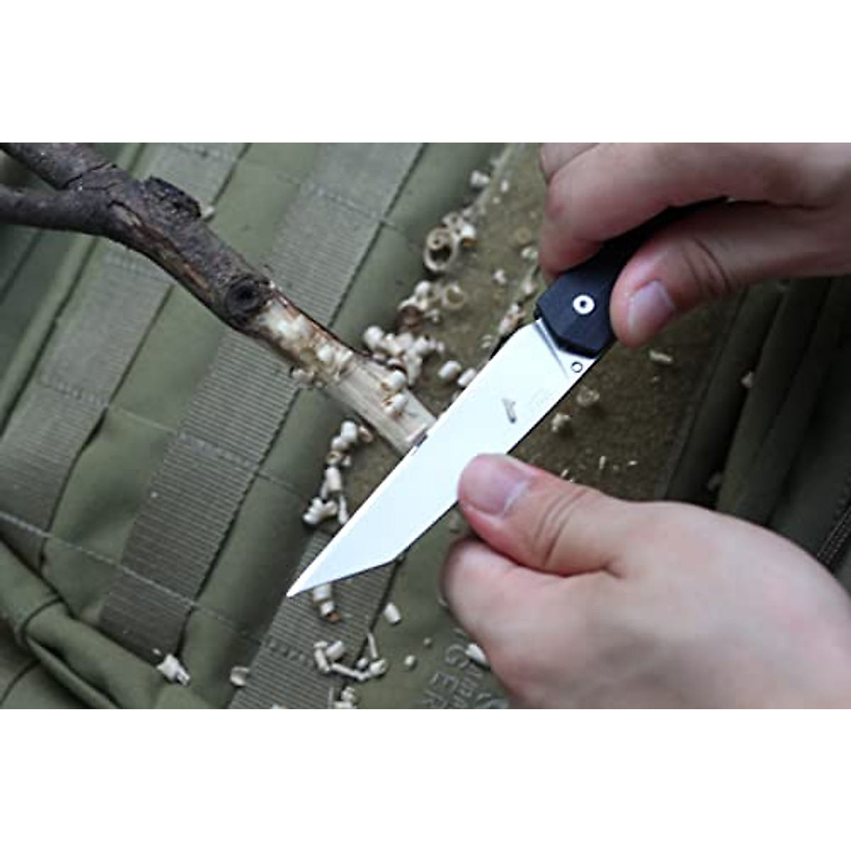 Ruike P865 Pocket Tactical Knife Folding knives 14c28n Stainless Steel Liner Lock Utility Camping Knife Survival 3.58inch Small Mini tool Knife EDC Tools Belt Clip for Men Gift