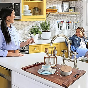 Gas Stove Burner Covers with Handles,LEKUAIJIA Electric Stove Burner Covers Made of Extra Thick Pine Wood, Handcrafted Cookware.