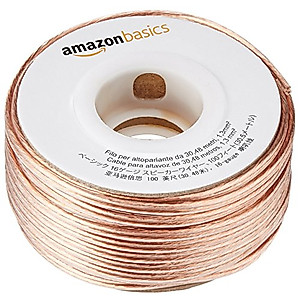 Pyle 3-way Mini Box Speaker System - 3.5 Inch 200 Watt Waterproof Marine Grade Mount Speakers - in a Heavy Duty ABS Enclosure Grill - Home, Boat, Poolside, Patio Indoor Outdoor Use (Black) and Amazon Basics 16-Gauge Speaker Wire Cable, 100 Feet, Bronze