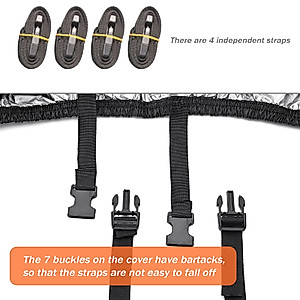 NEVERLAND Jet Ski Cover, Jetski Covers Suitable for 2 3 Seater Heavy Duty Waterproof 210D with 2 Air Vent Marine Grade UV Resistant Compatible with Yamaha Sea-Doo Kawasaki Lengths 115'' to 120"