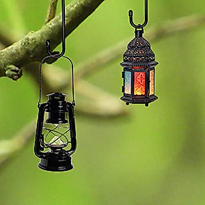 Dreecy 10 inch Extra Large S Hooks Heavy Duty Black Long S Hooks for Hanging Plants Extension Hooks for Garden,Kitchenware,Pergola,Patio,Flower Basket,Indoor Outdoor Uses(4 Pack)