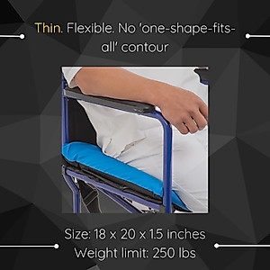 PURAP Pressure Relief Wheelchair Cushion for Bedsores with Advanced Fluid 3D Flotation Technology – Fits Wheelchairs, Recliners, Lift Chairs – Blue 18 x 20 x 1.5 inches