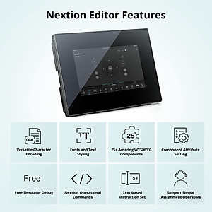 Nextion 7.0″ Intelligent HMI Display NX8048P070-011C-Y Capacitive LCD-TFT Touch Screen 800 * 480 with Enclosure, Nextion Display Support Video Audio Animation Play Functions.