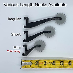ShoeTails Mini Spur Clips Black with Silver Compatible with Crocs (1 Pair)