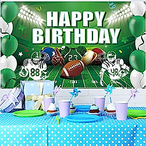 Football Birthday Party Backdrop Decorations Football Birthday Banner Super Football Bowl Game Day Sports Fan Supplies Football Themed Boy Birthday Party Favors Photo Booth Props Wall Hanging