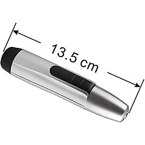 QINERSAW Nose Trimmer, Ear Hair Trimmer for Men, Portable Painless Electric Nose Hair Remover, Mens Nose Hair Trimmer, Waterproof, Battery Operated (Silver)