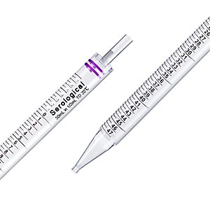 PEKYBIO Polystyrene Serological Pipettes Individually Wrapped Sterile Plastic Graduated Pipette 50ml, Pack of 50
